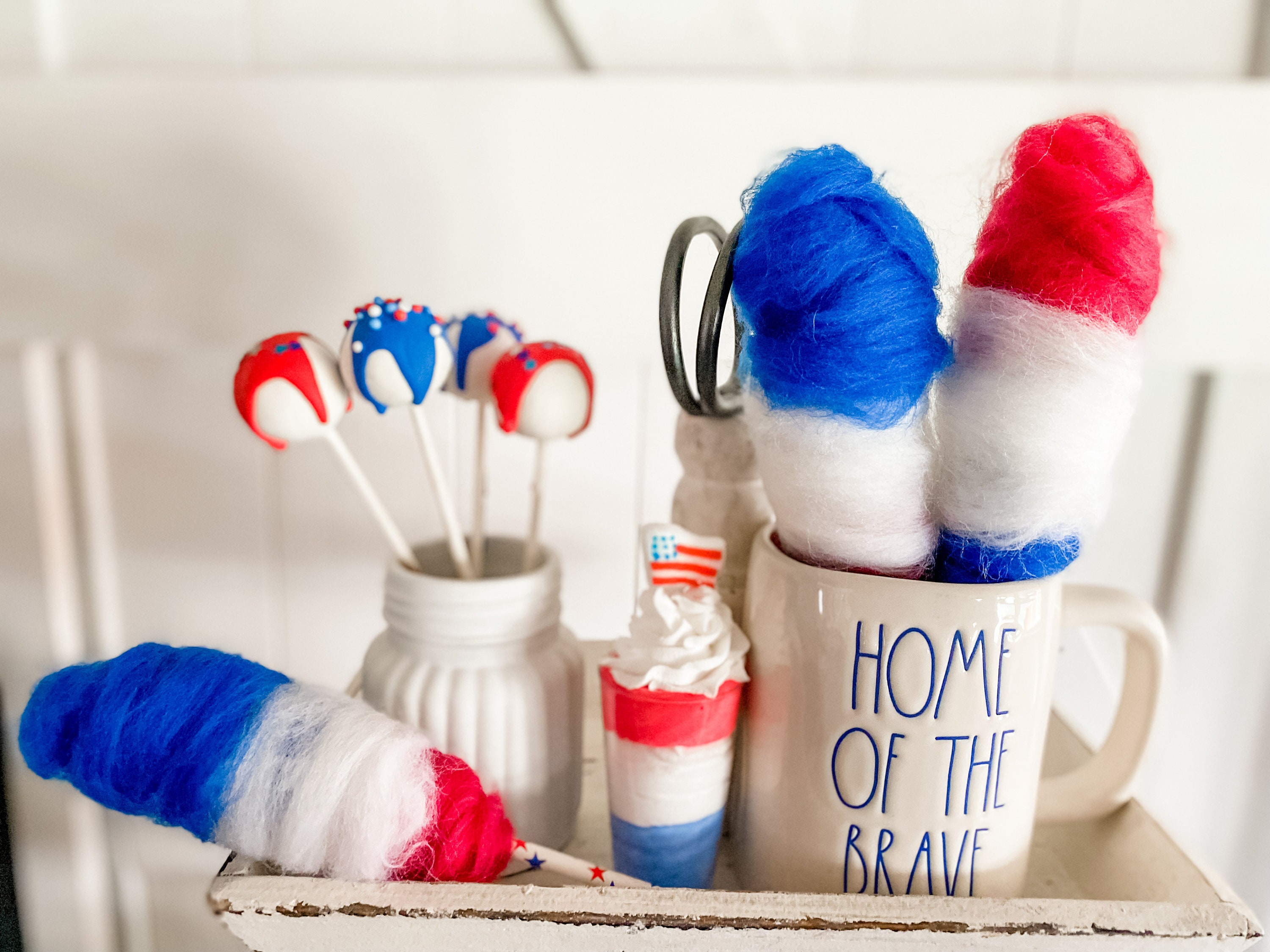 Faux Cake Pops | Patriotic Cake pop | Americana Cake Pop |Faux Food ...