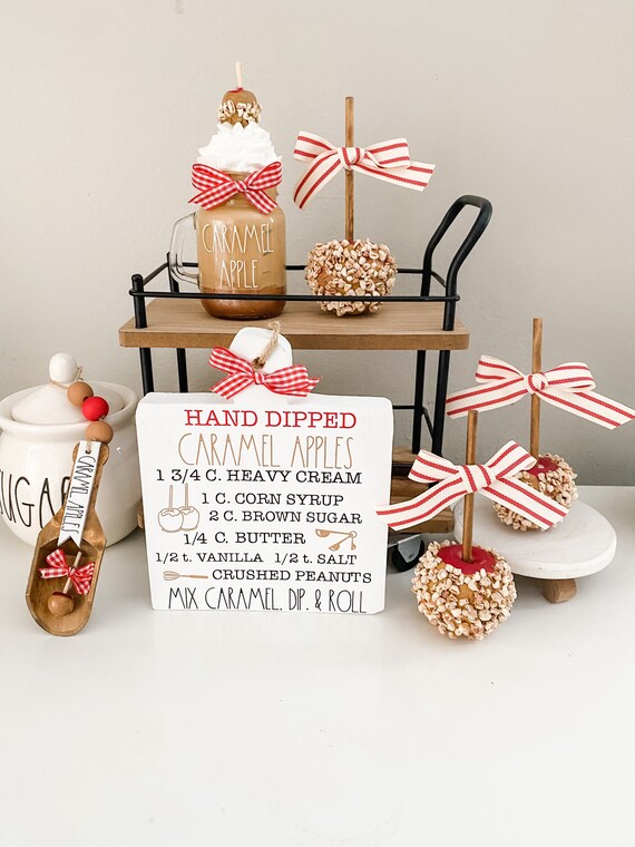 Caramel Apple Tiered Tray Decor Bundle Farmhouse Fall Decor - Etsy