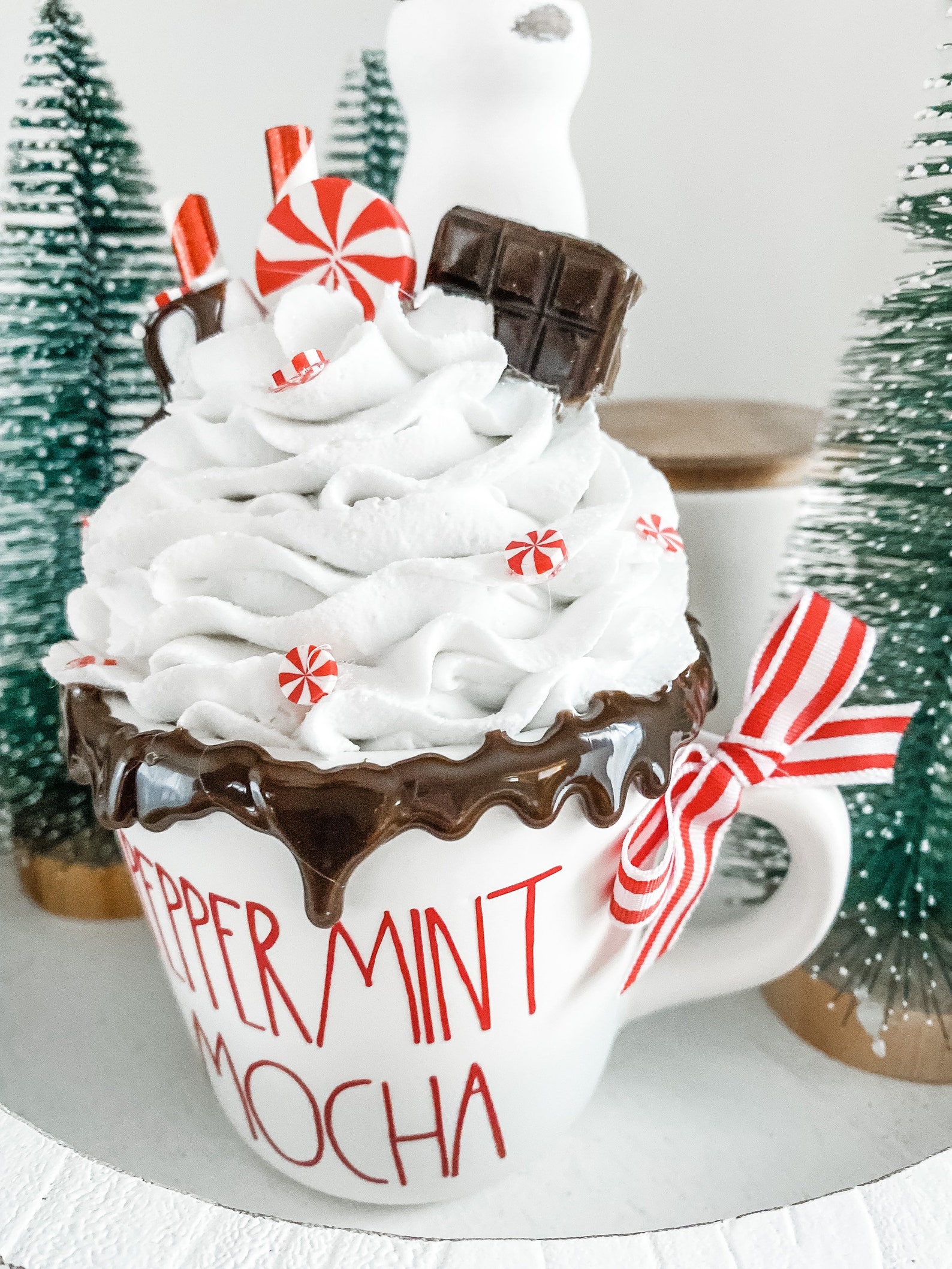 Mini Ceramic Set Ceramic Cup Christmas Ceramic Decor Winter | Etsy