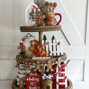 Mini Tiered Tray Fence, Gingerbread Mini Fence, Gingerbread Tiered Tray ...