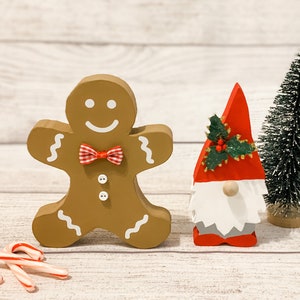 Wooden Gingerbread Man, Stands Alone, Bundle Options,tiered Tray Decor ...