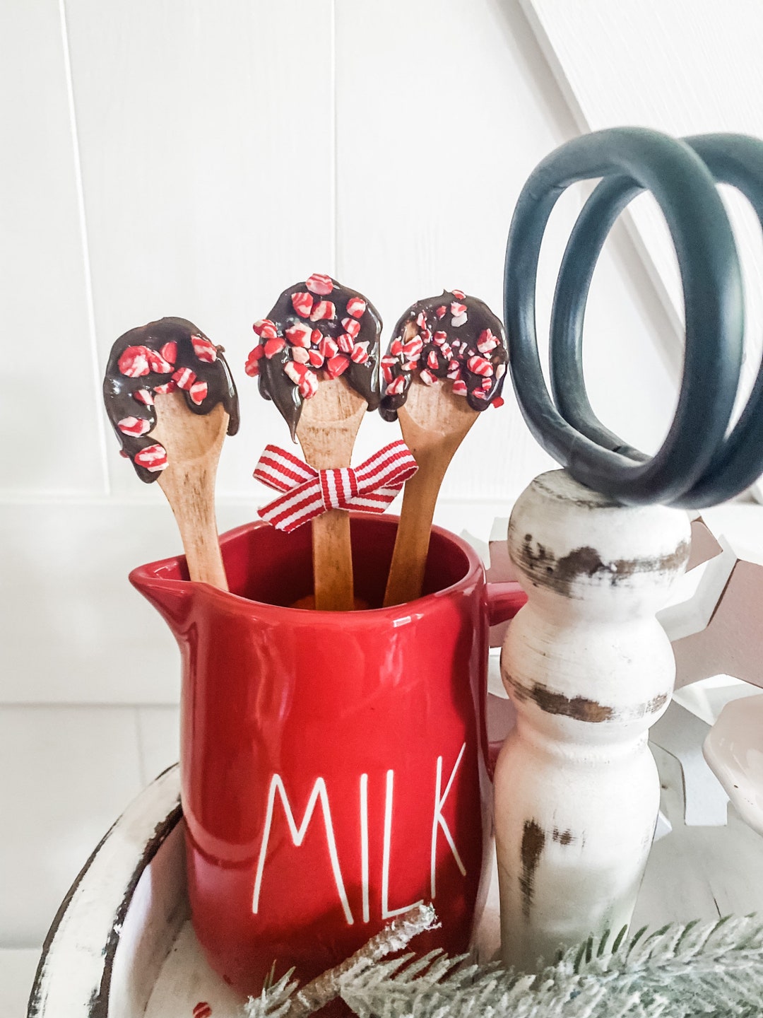 Mini Wooden Christmas Spoons Christmas Tiered Tray Decor Coffee Bar ...