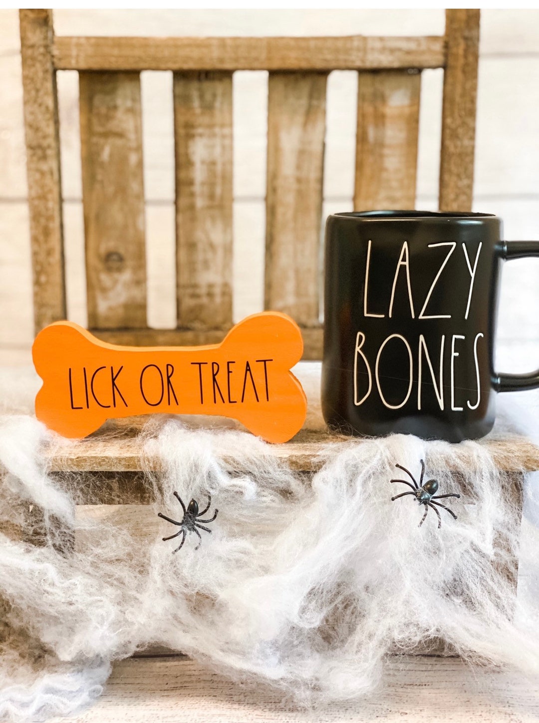 Wooden Dog Bone ,stand Alone, Halloween Dog Decor,hand Cut, Halloween ...