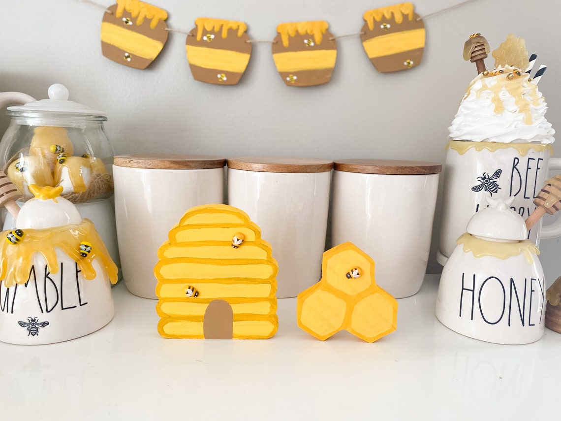Honey Mini Bundle Spring Decor Bundle Bee Tiered Tray Bee | Etsy