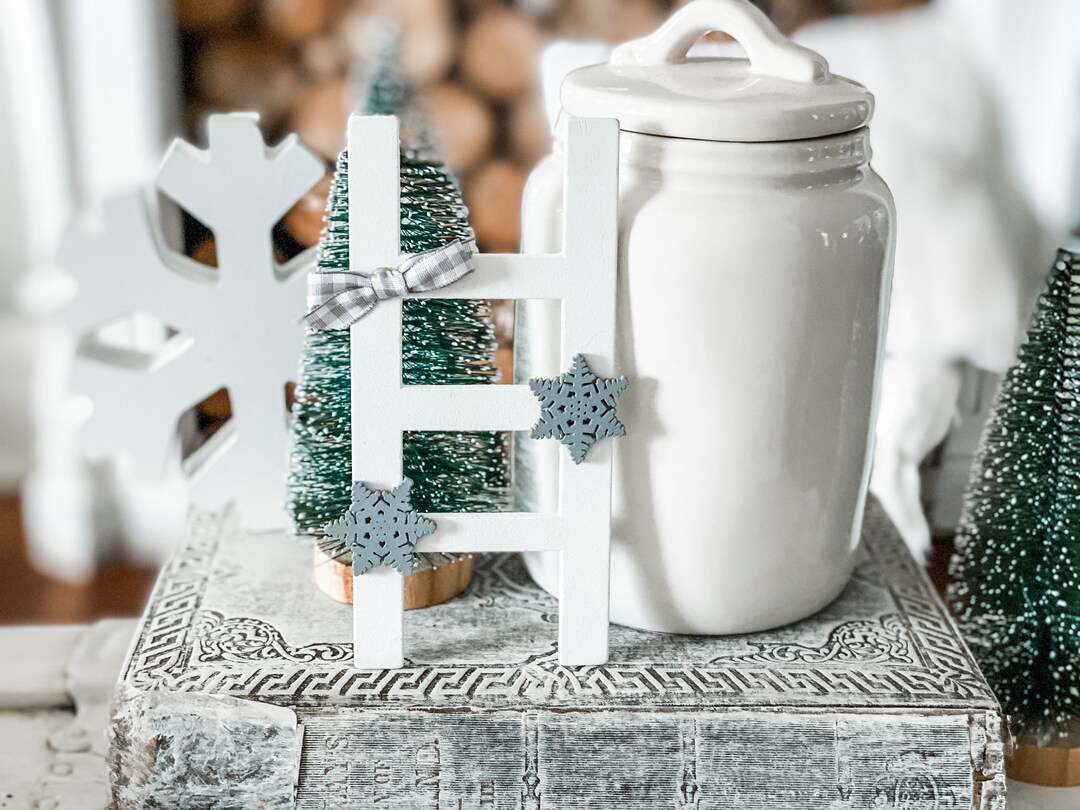 Snowflake Ladder, Mini Tiered Tray Ladder, Snowflake Mini Ladder ...