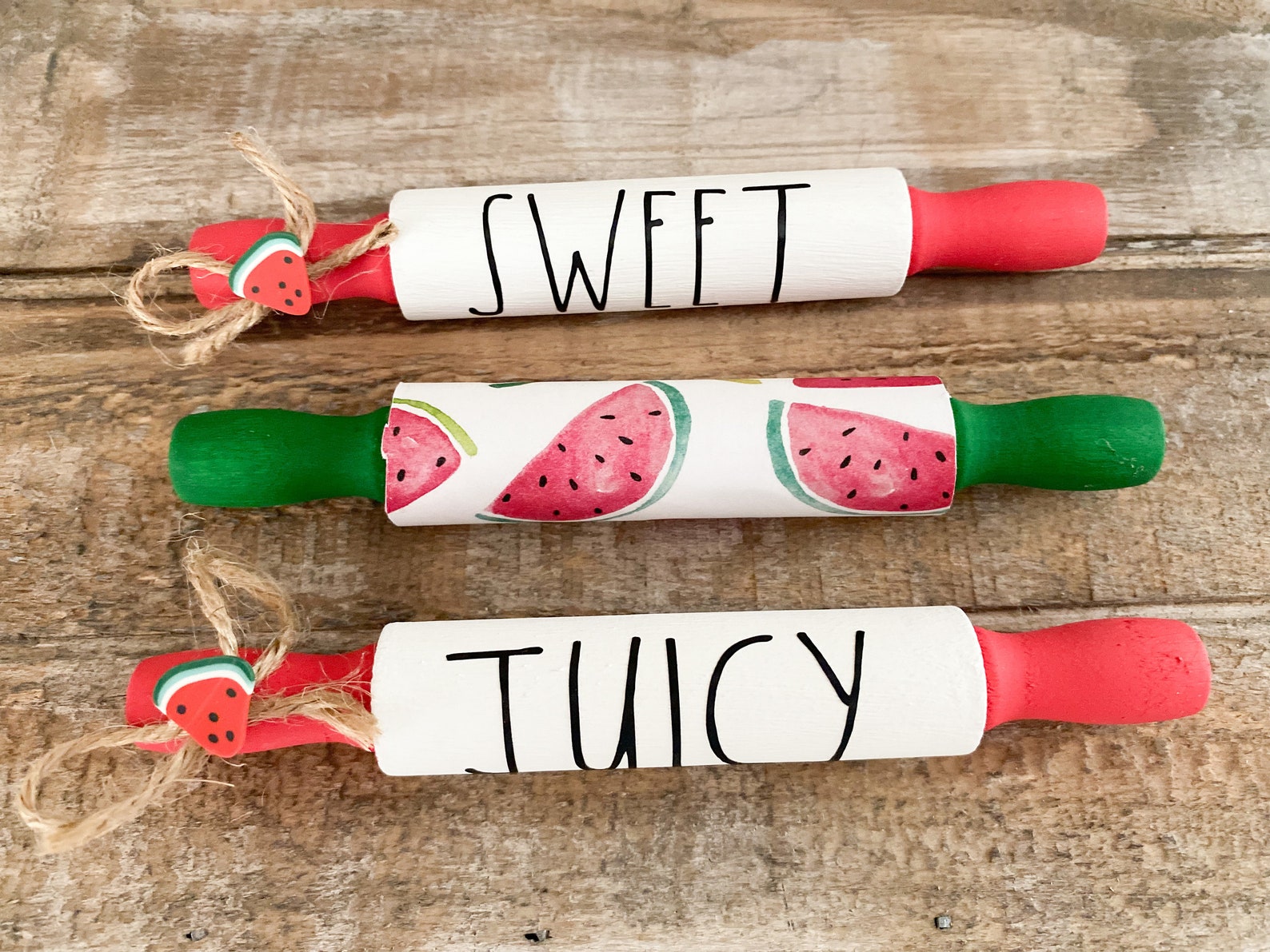 Mini Rolling Pins Watermelon Mini Rolling Pin Farmhouse - Etsy