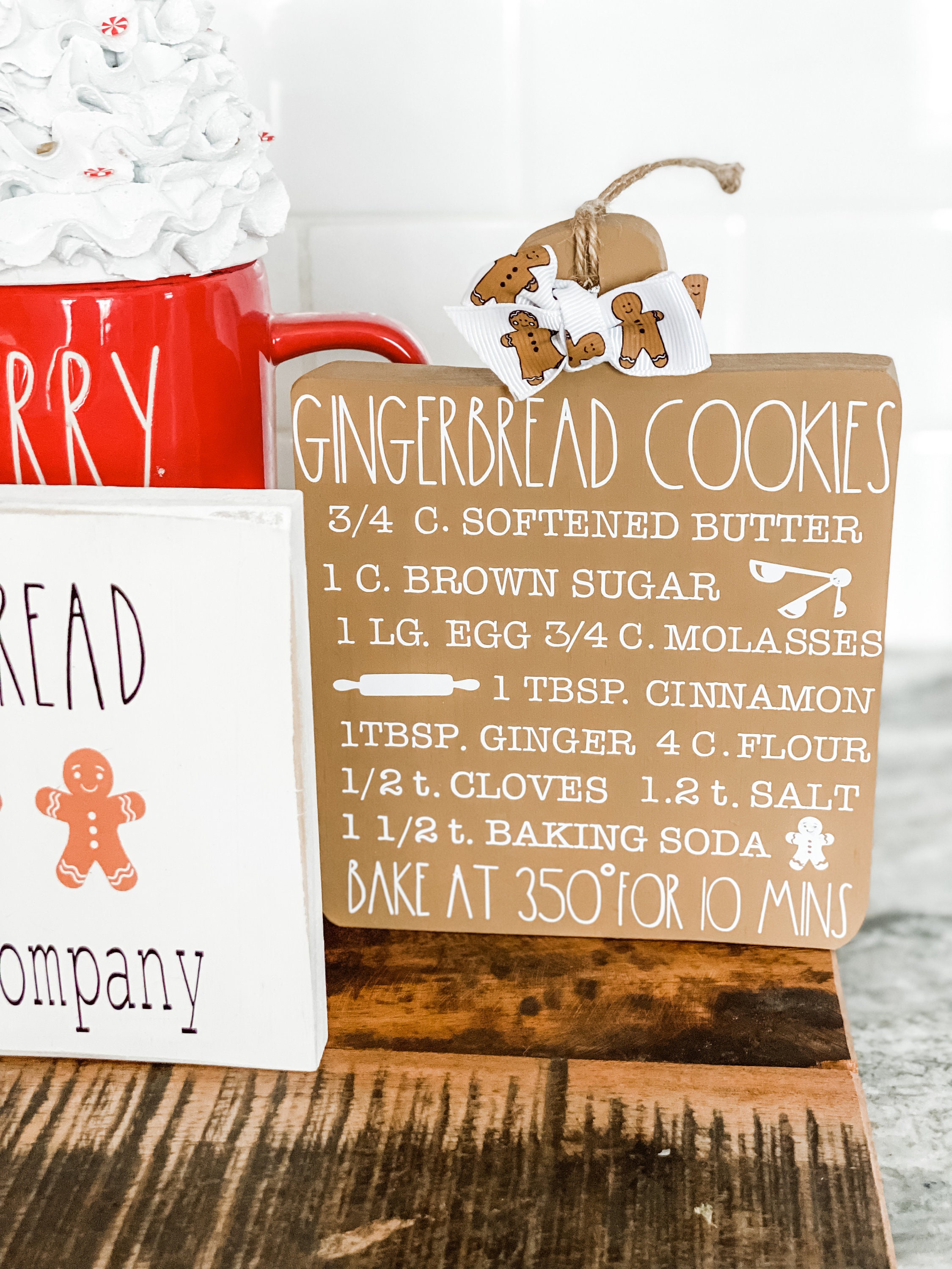 Gingerbread Kitchen Decor | Gingerbread Bundle | Set of 4 | Gingerbread ...