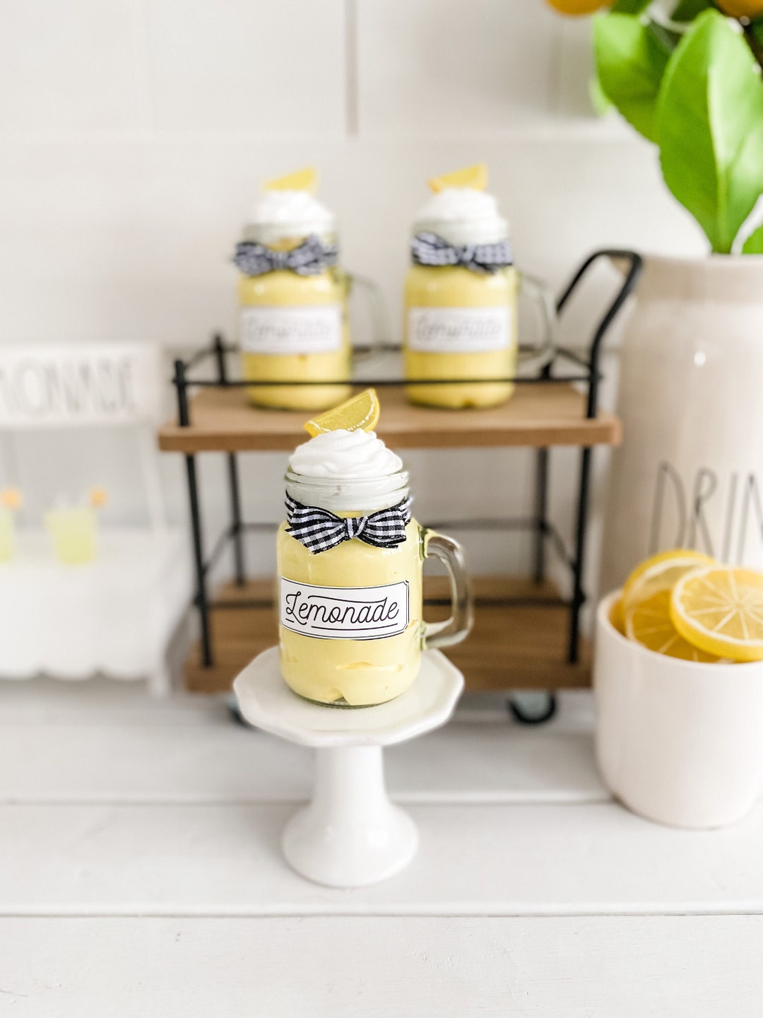 Faux Lemonade | Fake Frozen Lemonade | Lemon Decor| Lemonade Tiered ...
