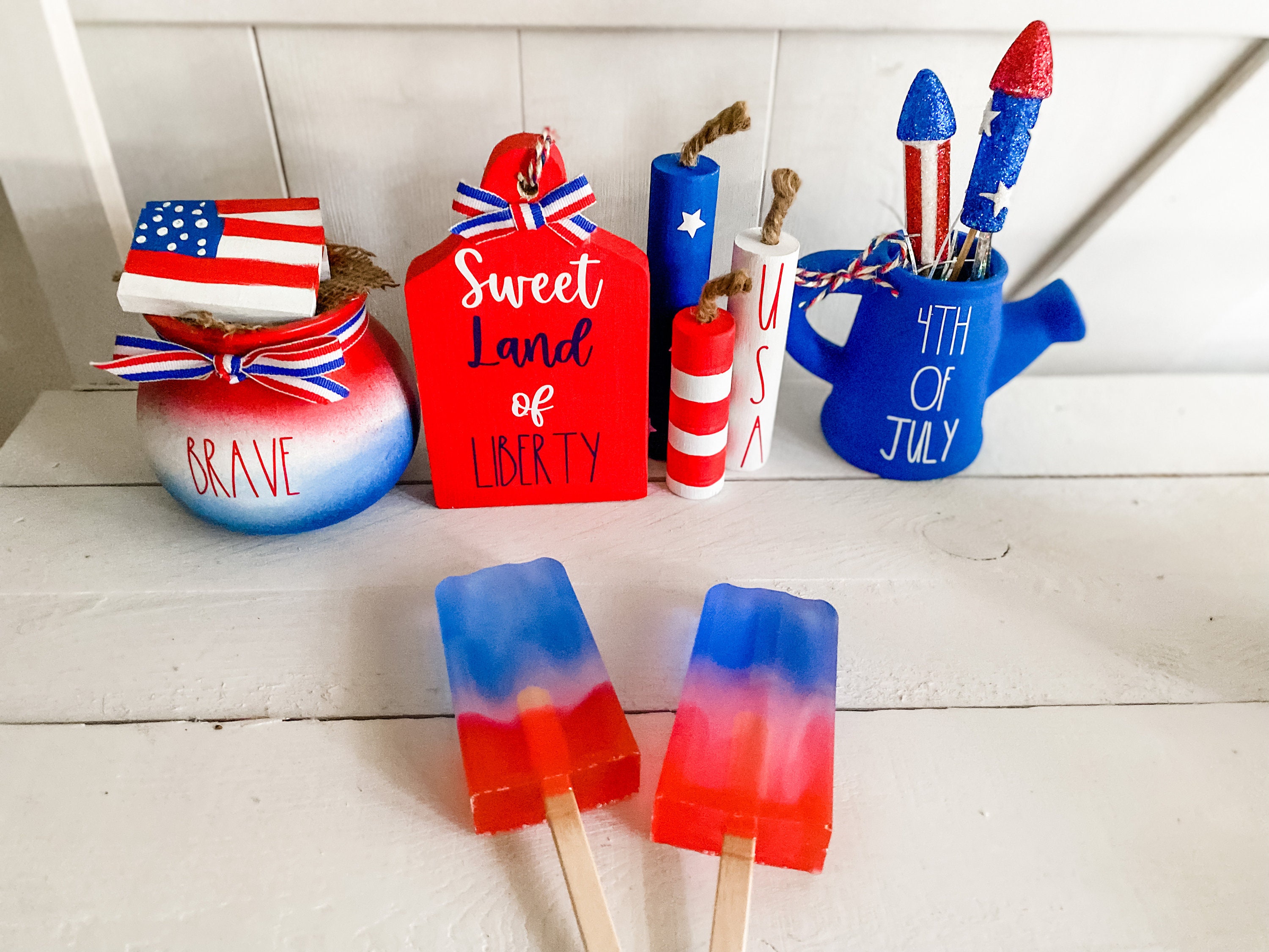 Faux Popsicle|Fake Patriotic Popsicle | Fake Americana food| Fake Food ...
