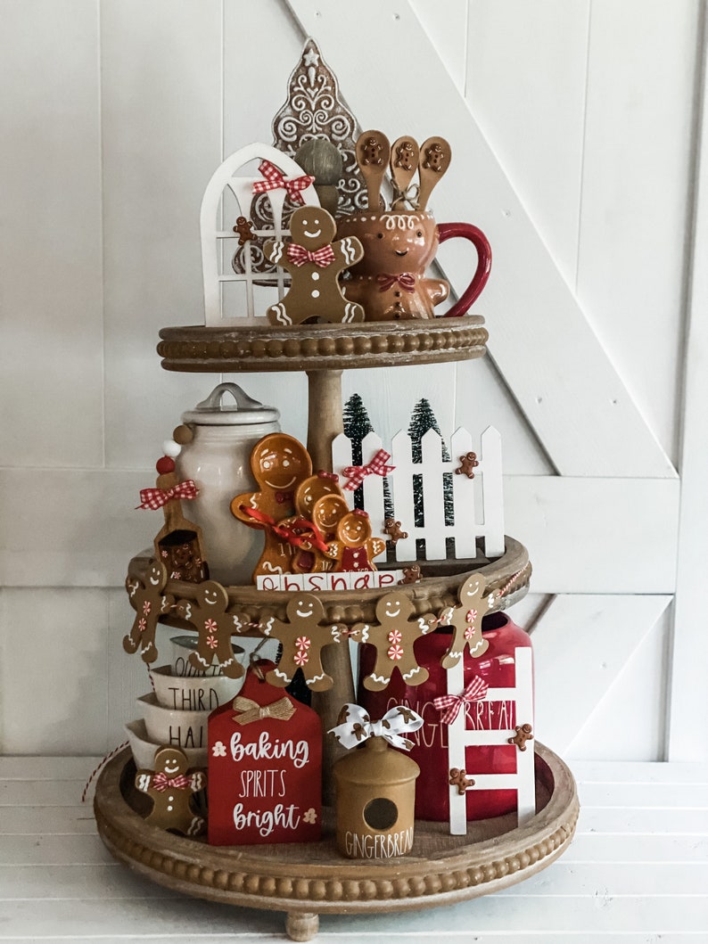 Mini Gingerbread Spoons Christmas Tiered Tray Decor Coffee - Etsy