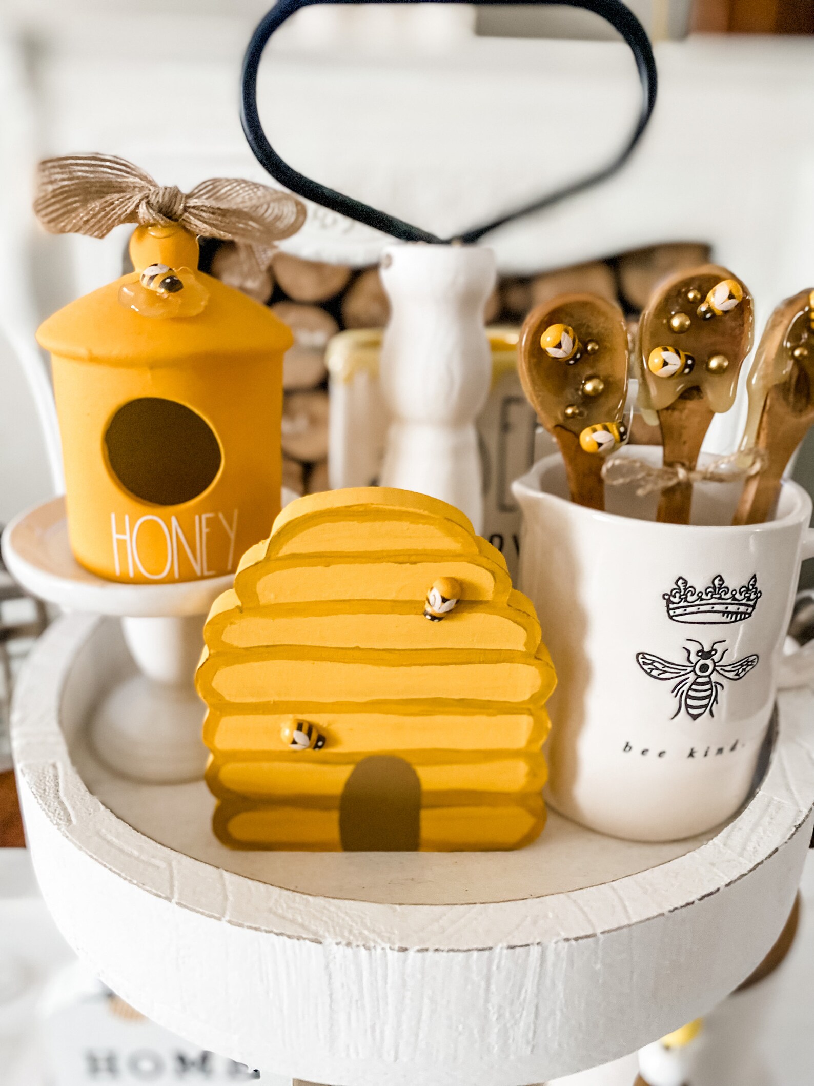 Honey Mini Bundle Spring Decor Bundle Bee Tiered Tray Bee | Etsy
