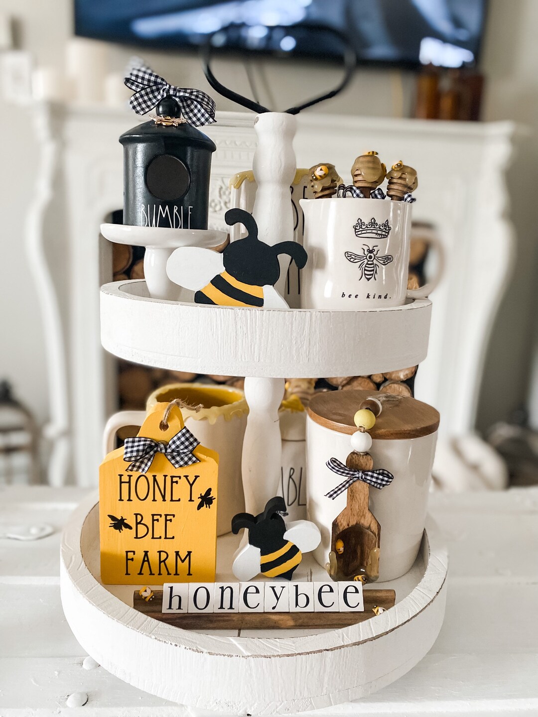 Bee Mini Bundle, Spring Decor Bundle, Bee Tiered Tray, Bee Tiered Tray ...