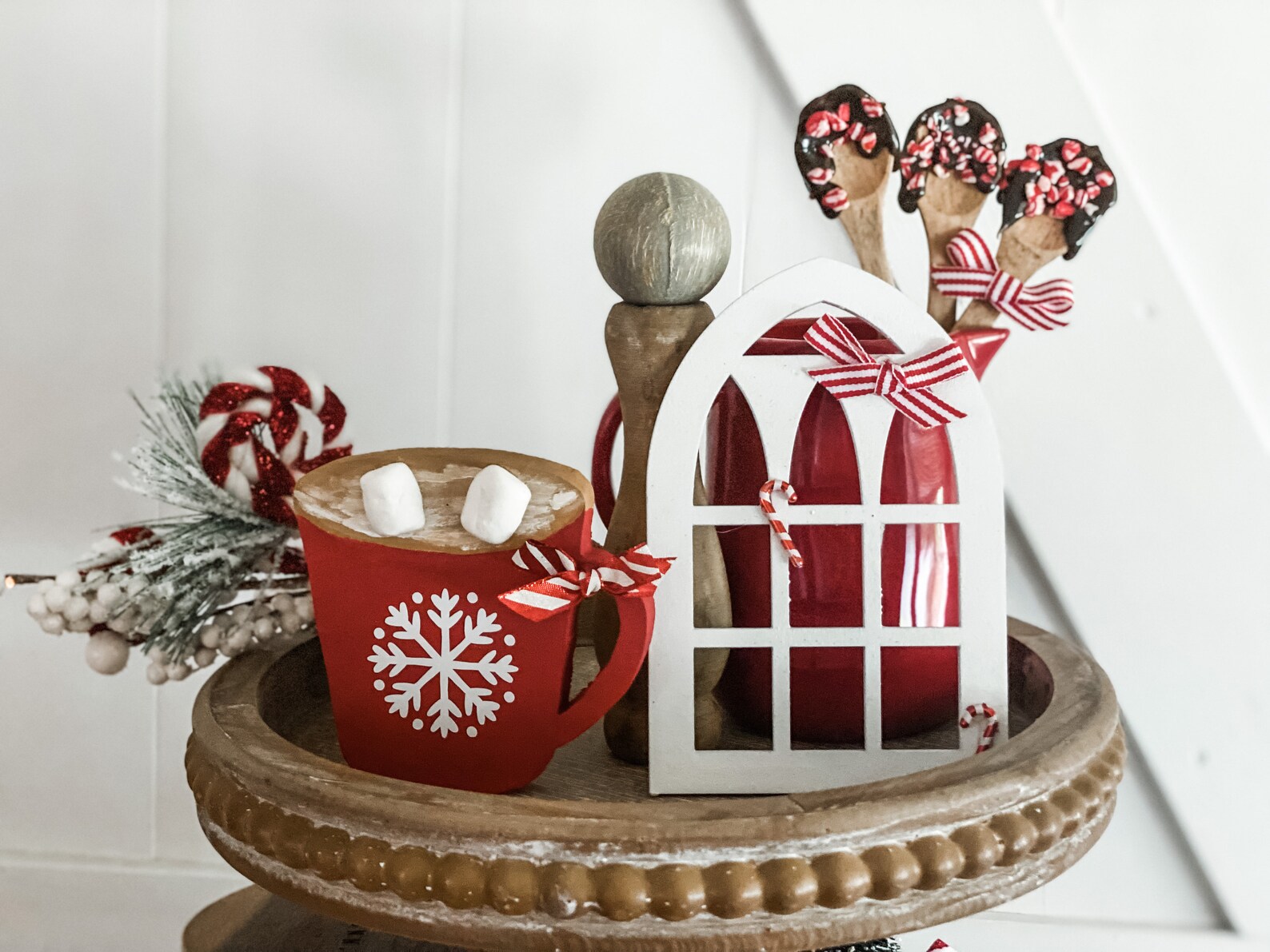 Candy Cane Mini Bundle Set of 4 Candy Cane Tiered Tray - Etsy