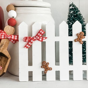 Mini Tiered Tray Fence, Gingerbread Mini Fence, Gingerbread Tiered Tray ...