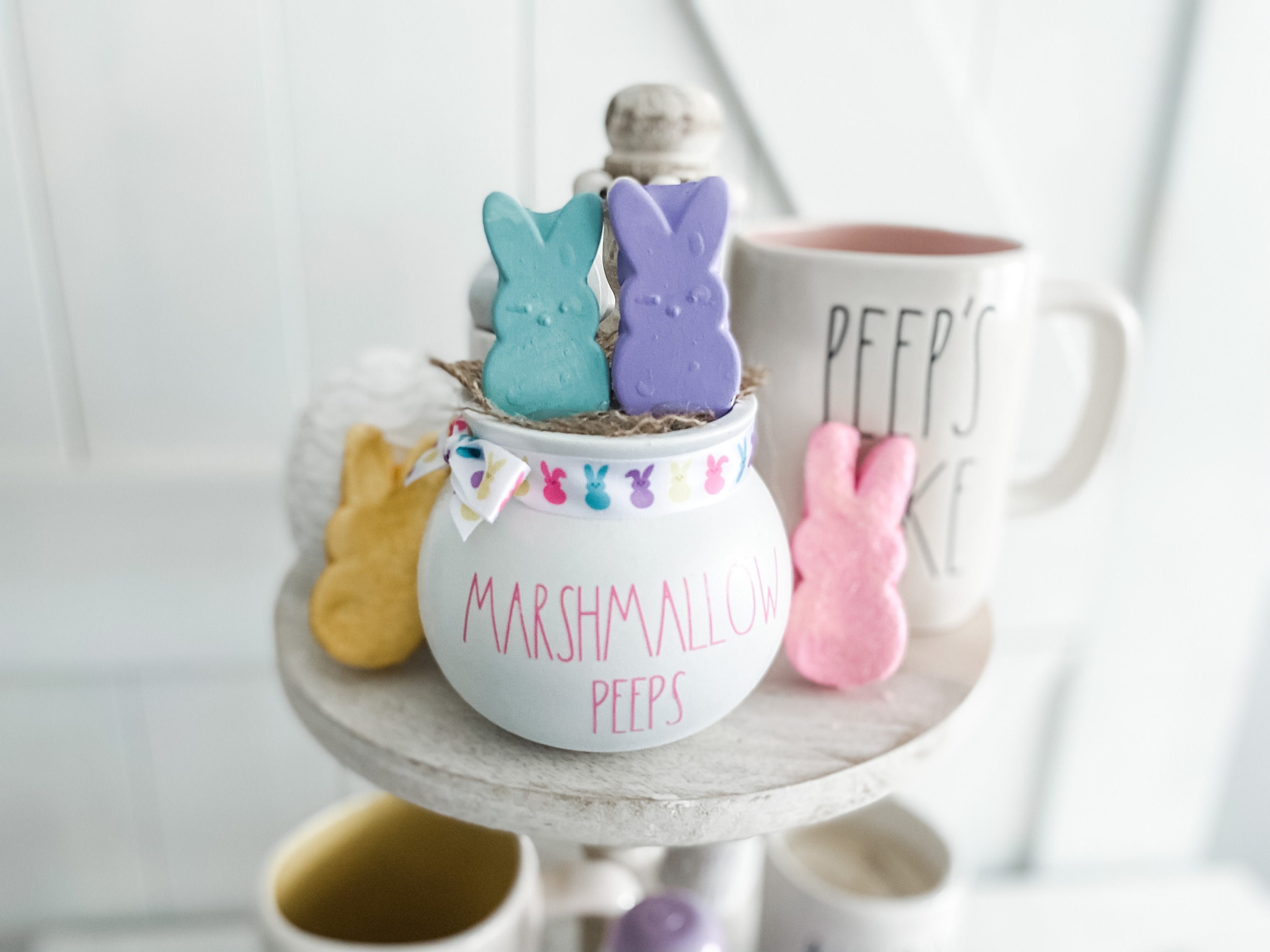 Mini Ceramic Easter Decor Peep Decor Ceramic Poteaster - Etsy