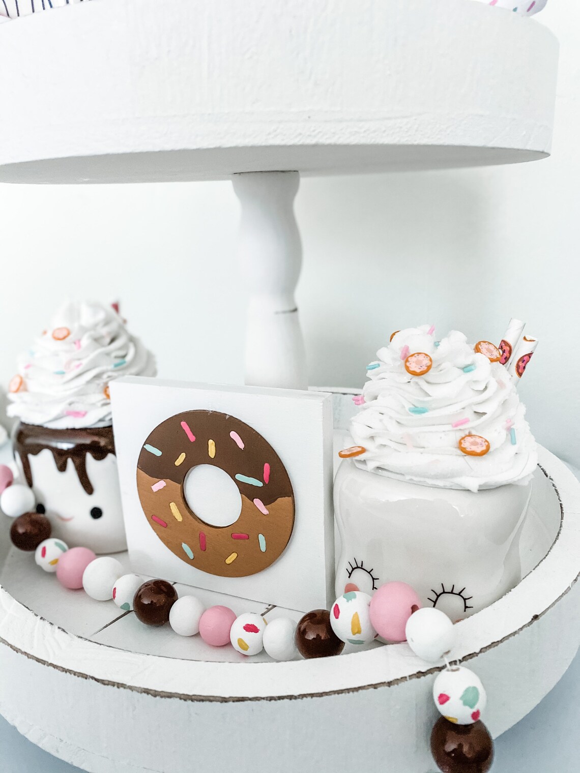 Donut Decor Bundle Tiered Tray Decor Rae Dunn Inspired - Etsy