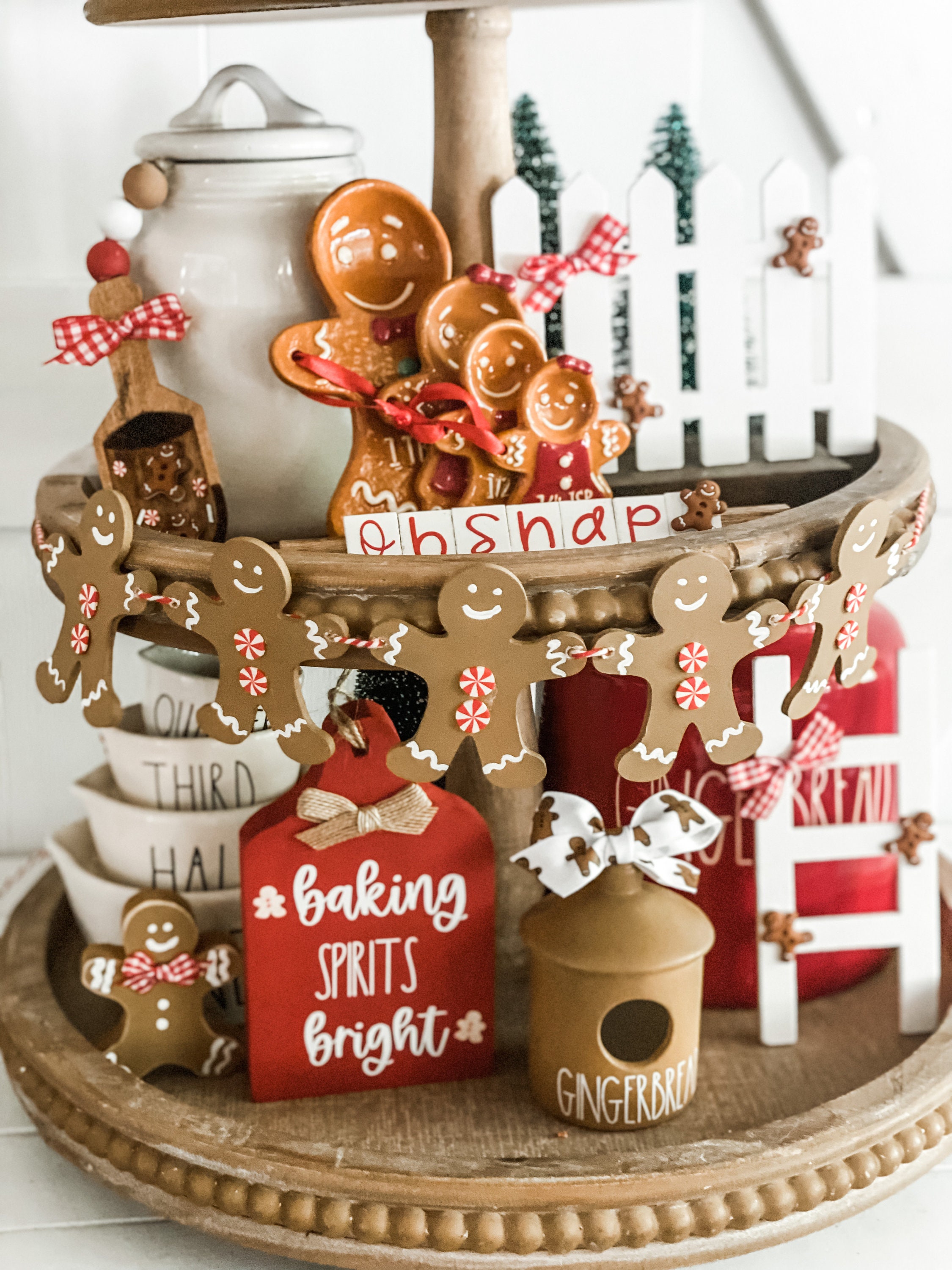 Mini Tiered Tray Ladder Gingerbread Mini Ladder Gingerbread - Etsy