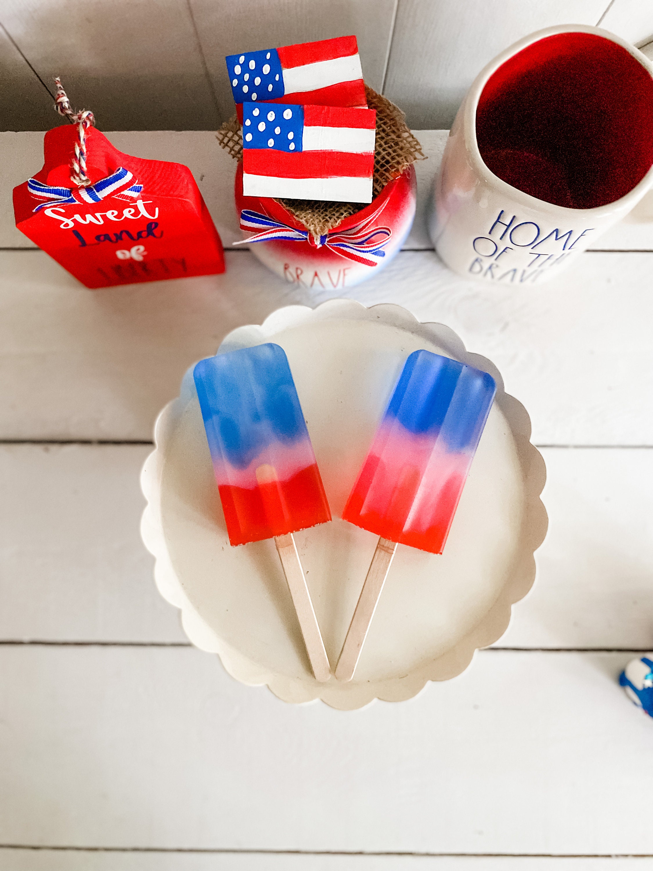 Faux Popsicle|Fake Patriotic Popsicle | Fake Americana food| Fake Food ...