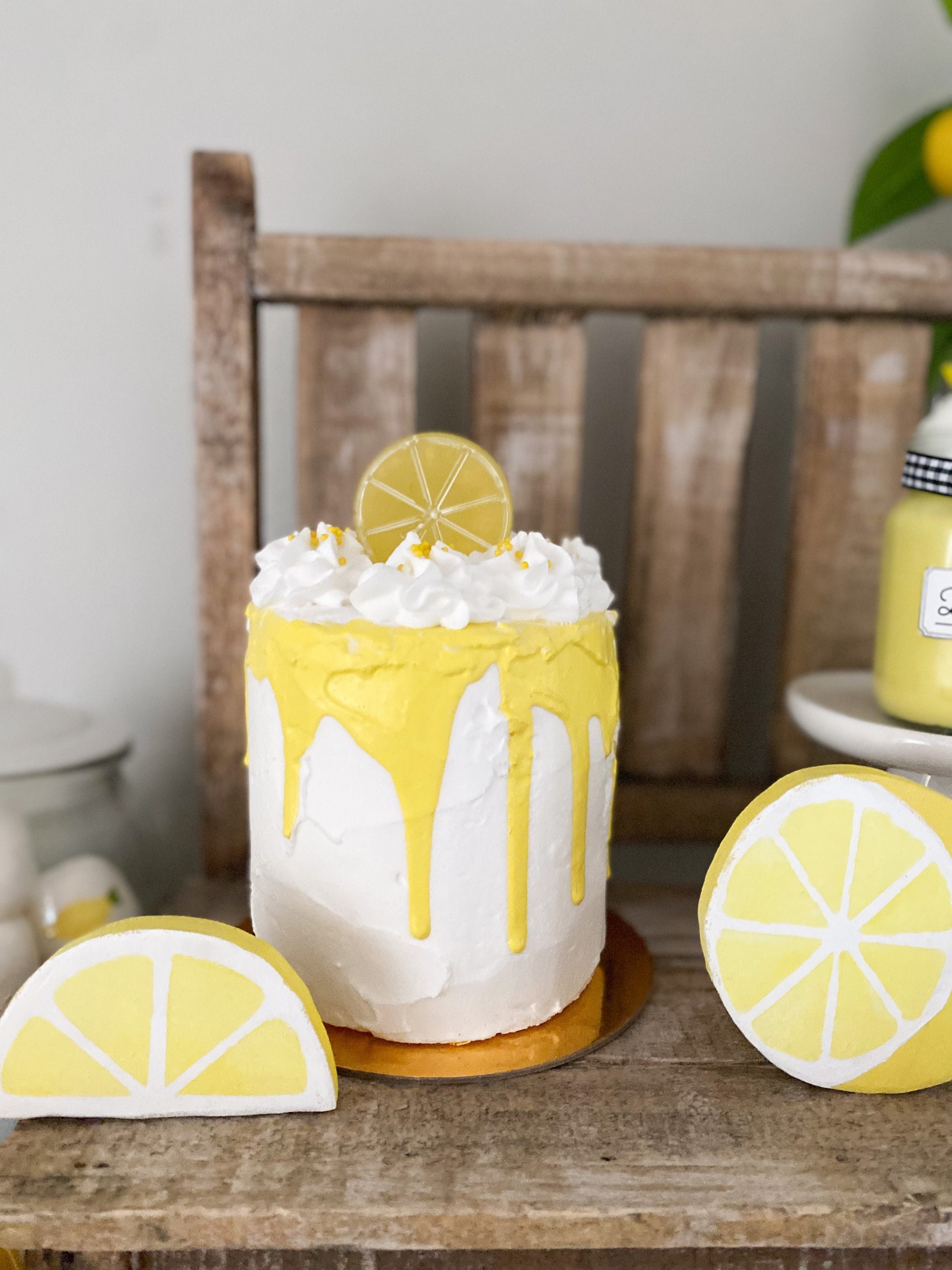 Faux Lemon Cake mini Fake Lemon Cake Mini Lemon Cake faux - Etsy