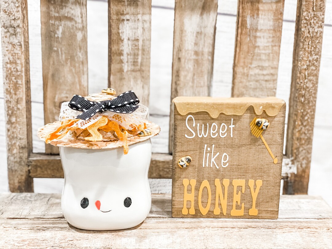 Honey Sign Tiered Tray Signbee Block Sign Sweet Like Honey - Etsy