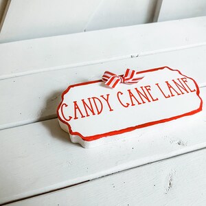Candy Cane Lane Sign | Candy Cane Tiered Tray Decor | HAND Cut|stands ...