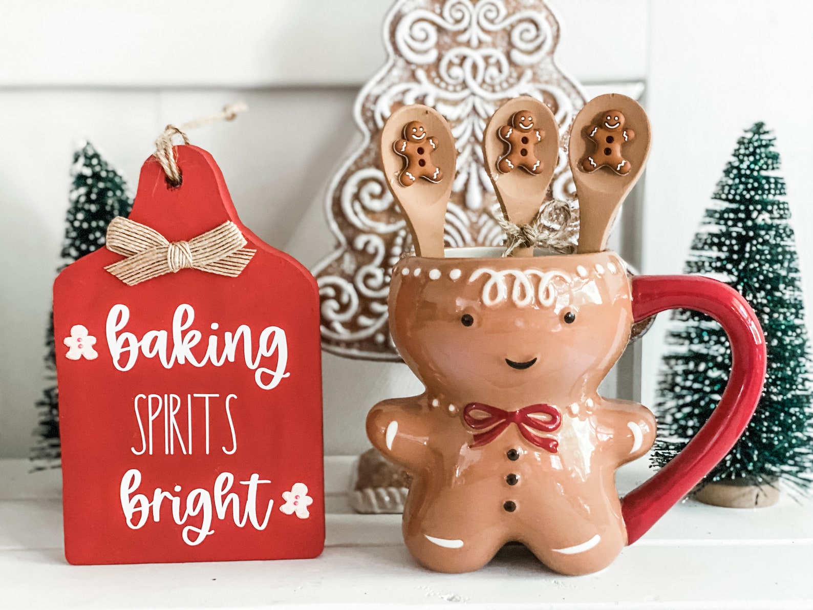 Mini Gingerbread Spoons Christmas Tiered Tray Decor Coffee - Etsy