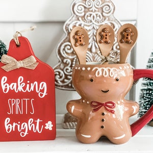 Mini Gingerbread Spoons Christmas Tiered Tray Decor Coffee Bar Decor ...