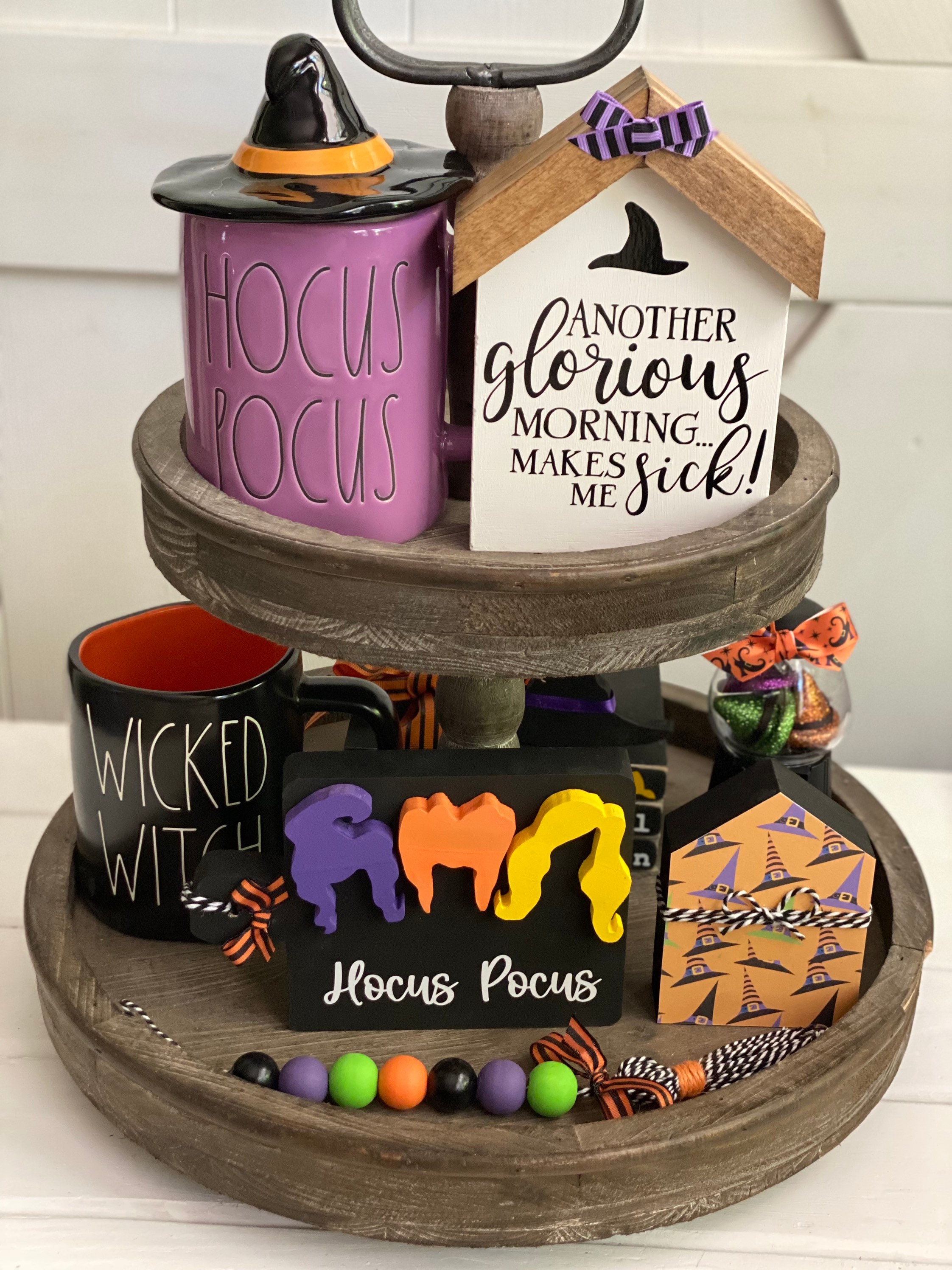 Hocus Pocus Wood Houses Set of 2 Mini Wood Houses Witch - Etsy