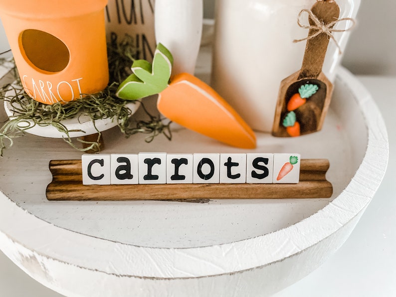 Carrot Mini Bundle Easter Decor Bundle Carrot Tiered Tray | Etsy