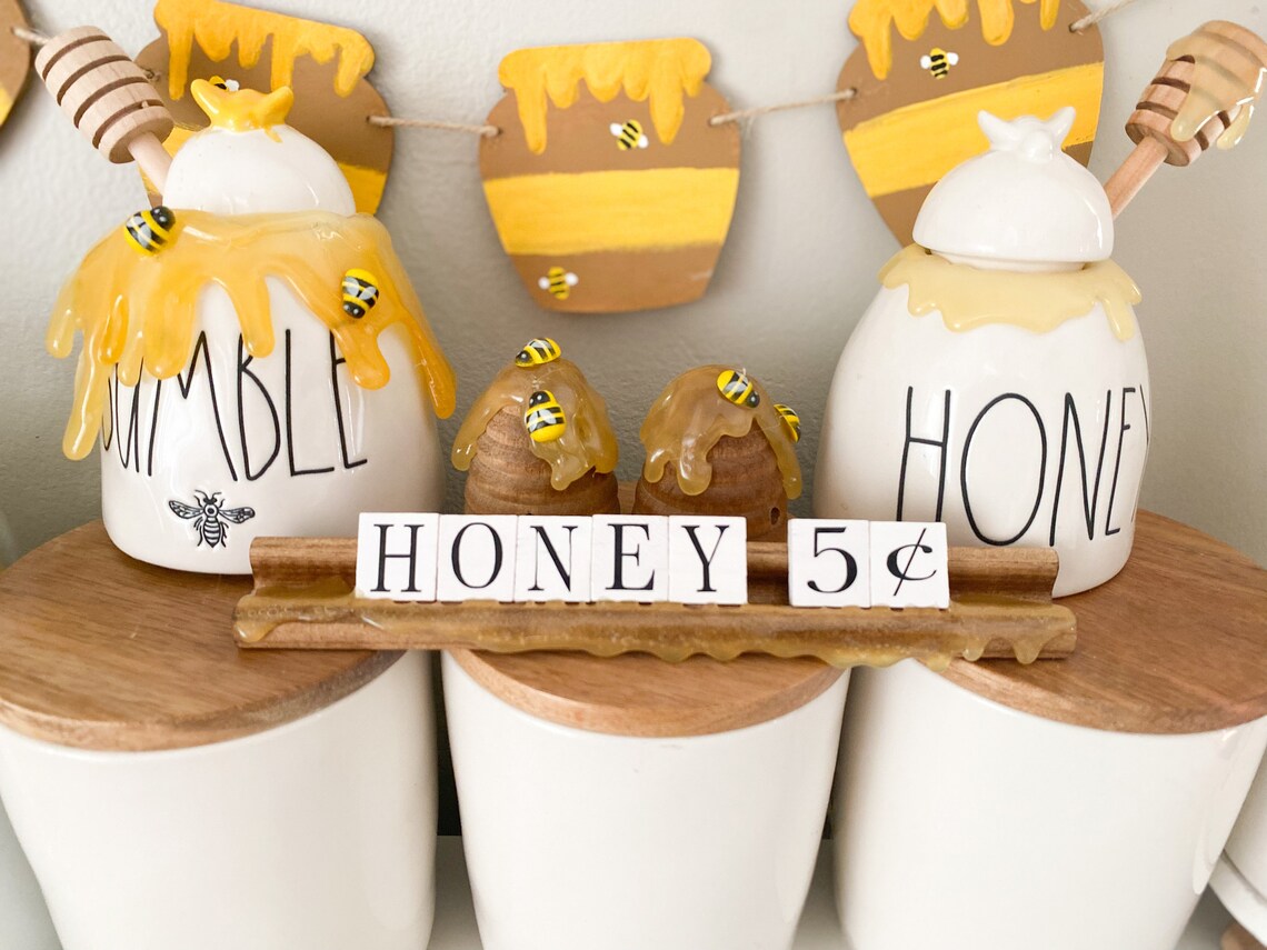 Honey Mini Bundle Spring Decor Bundle Bee Tiered Tray Bee | Etsy