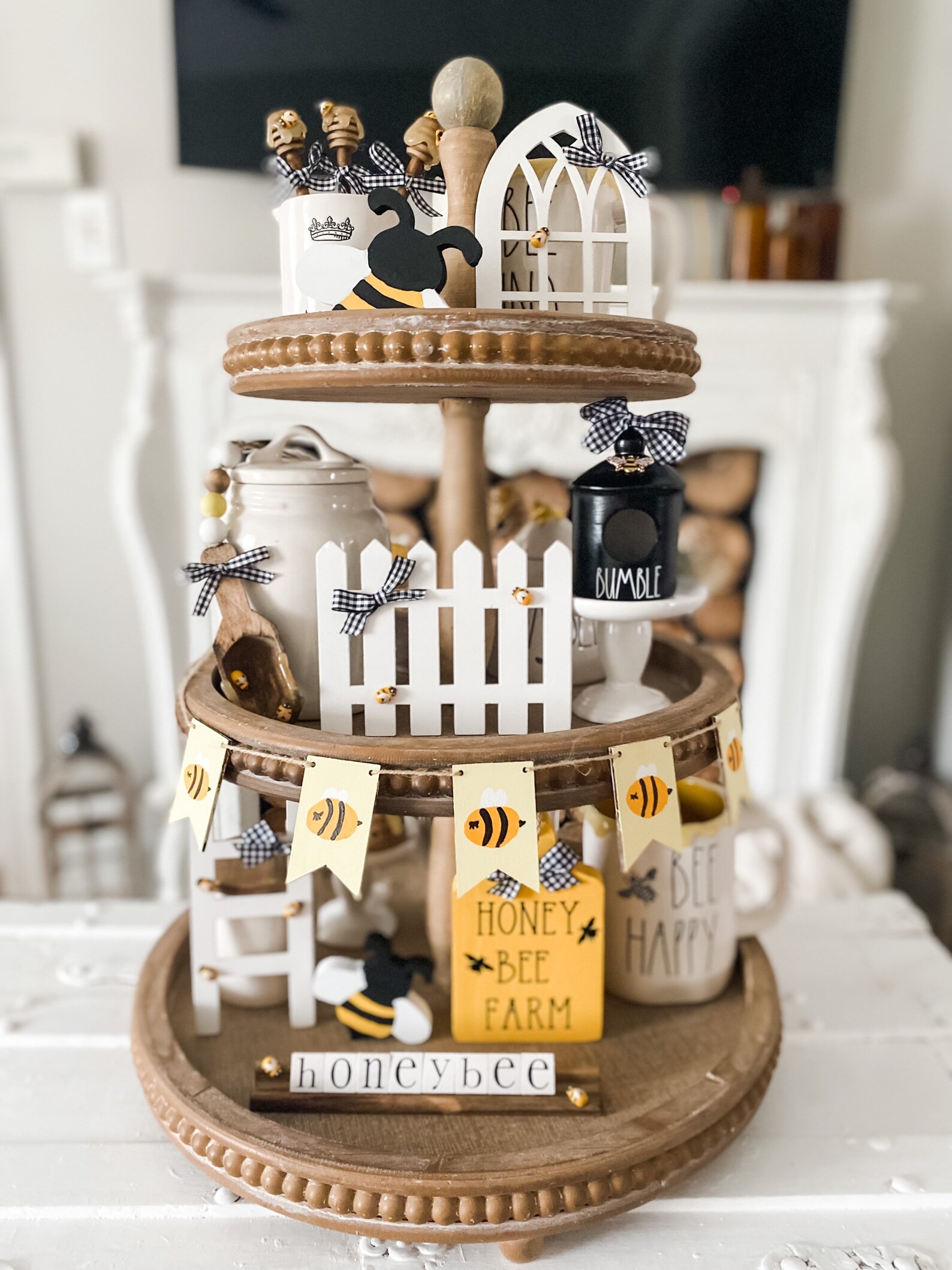 Bee Decor Bundle Set of 4 Bee Tiered Tray Decor Bee Decor - Etsy