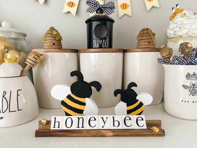 Bee Mini Bundle Spring Decor Bundle Bee Tiered Tray Bee - Etsy