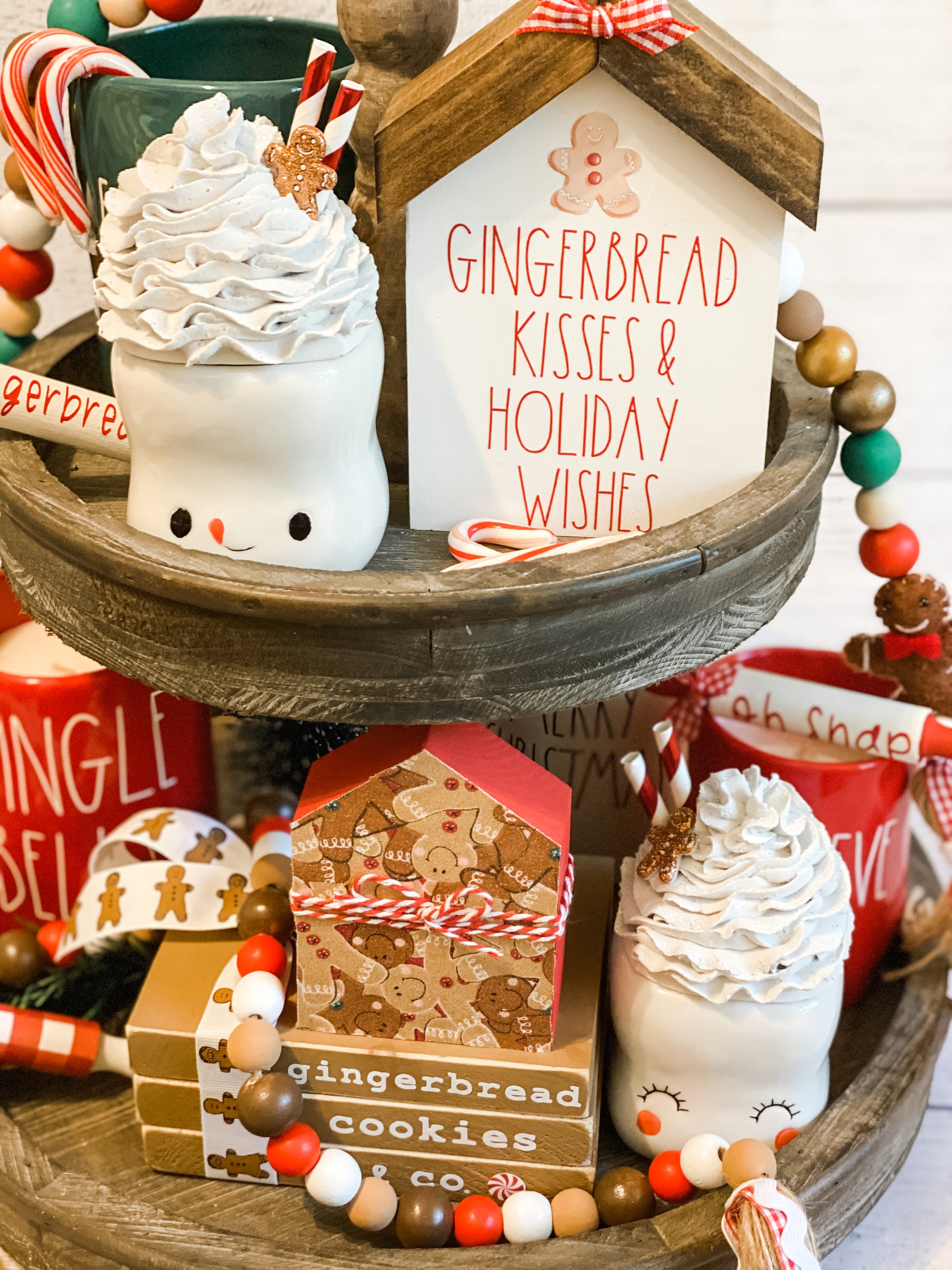 Gingerbread Decor Bundle for Tiered Tray Set of 9 Set of - Etsy