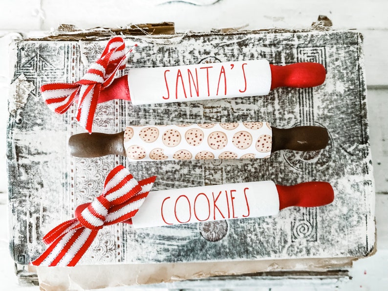 Santas Cookies Tiered Tray Decor Bundle Christmas Bundle - Etsy