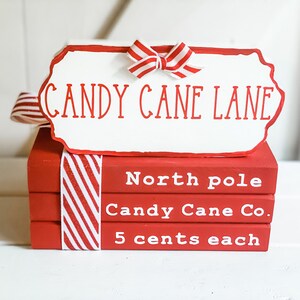 Candy Cane Lane Sign | Candy Cane Tiered Tray Decor | HAND Cut|stands ...