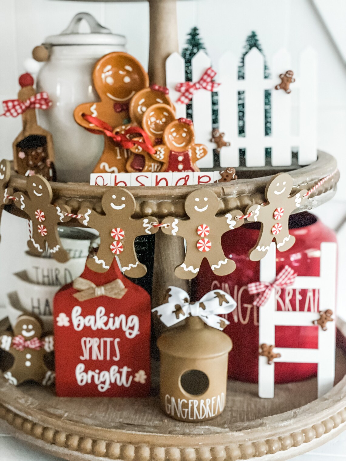 Mini Tiered Tray Ladder Gingerbread Mini Ladder Gingerbread - Etsy