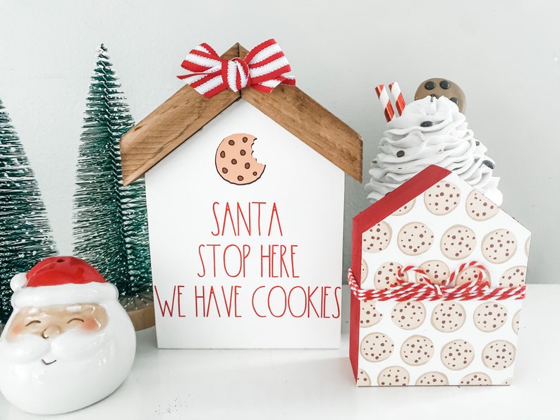Santas Cookies Tiered Tray Decor Bundle Christmas Bundle - Etsy