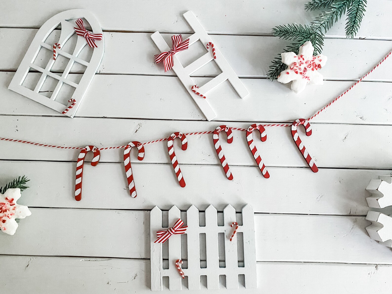Candy Cane Mini Bundle Set of 4 Candy Cane Tiered Tray - Etsy