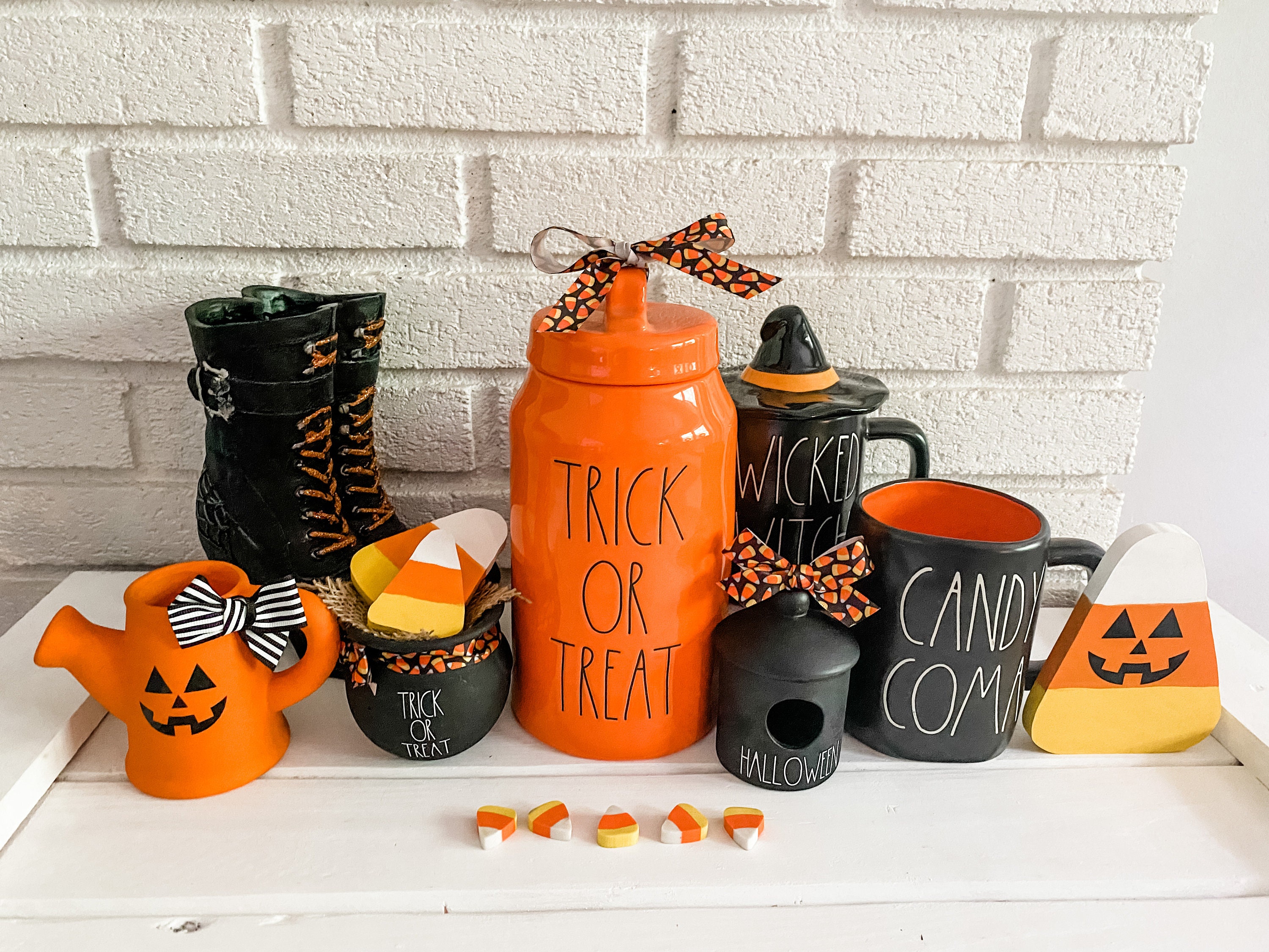 Mini Ceramic Decor Halloween Tiered Tray Decor Halloween - Etsy