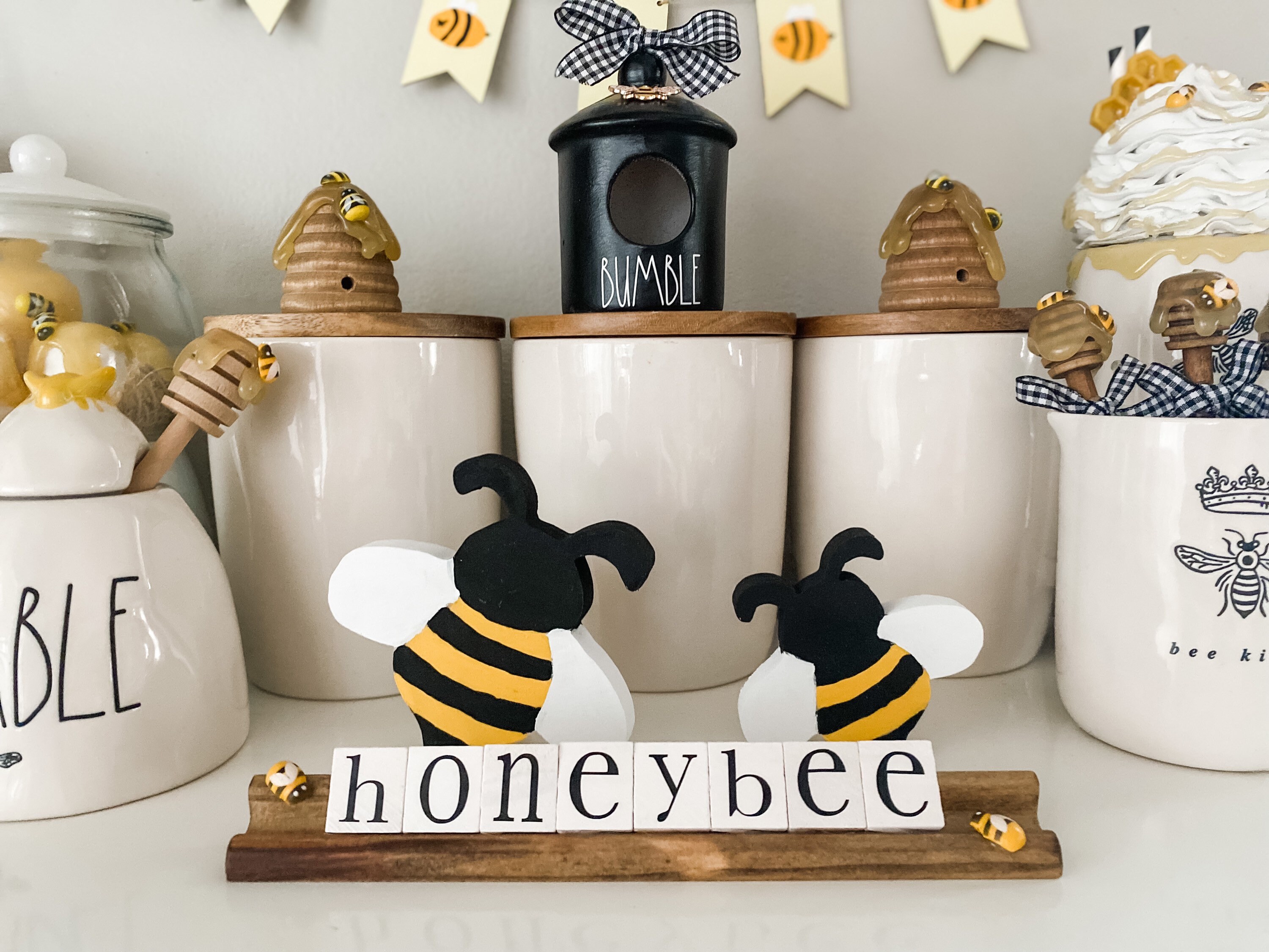 Bee Decor Bundle Set of 4 Bee Tiered Tray Decor Bee Decor - Etsy