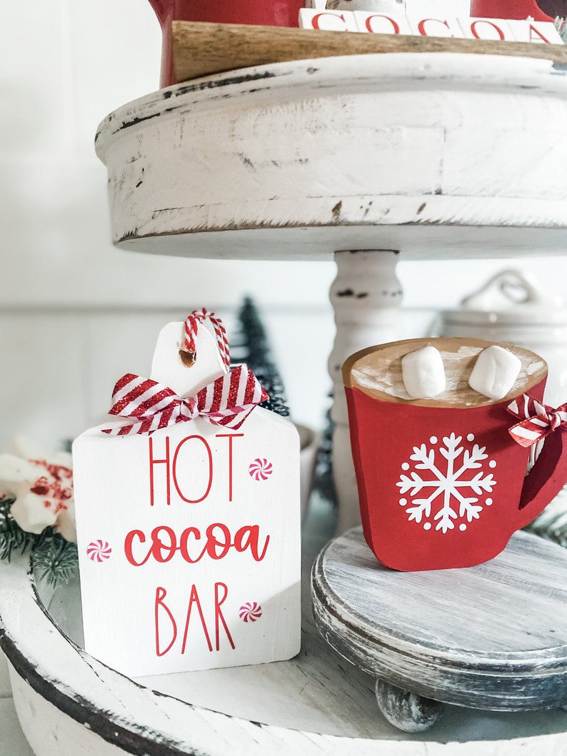 Candy Cane Mini Bundle Set of 4 Candy Cane Tiered Tray | Etsy