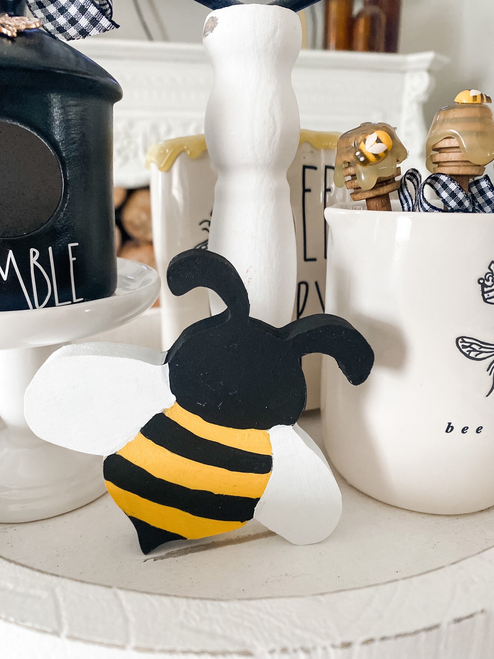 Wooden Bee Cut Outs Wood Bee Stands Alone Hand Cut Bee | Etsy