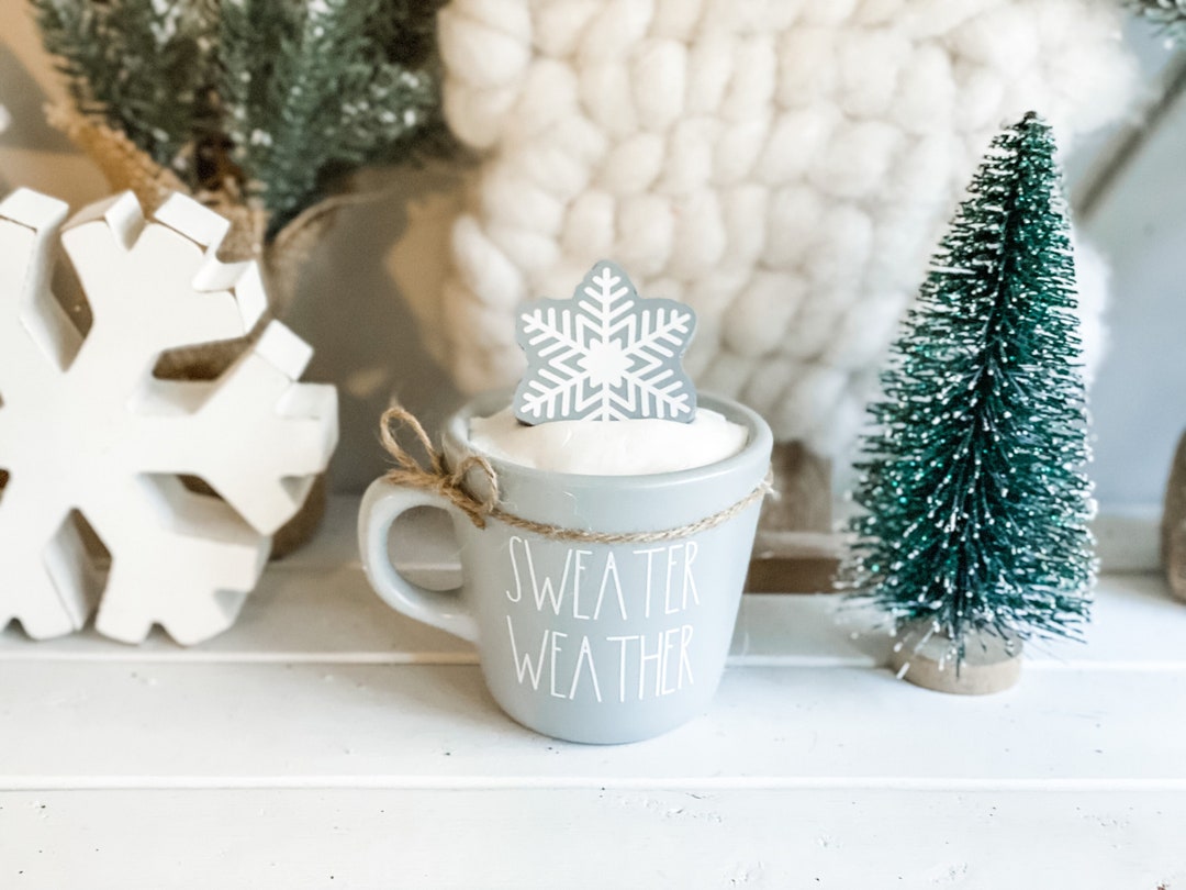 Mini Ceramic Cup, Ceramic Mug , Winter Ceramic Cup, Winter Mug Decor ...