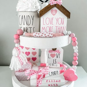 Candy Heart Beaded Garland, Valentines Day Garland, Valentines Day ...