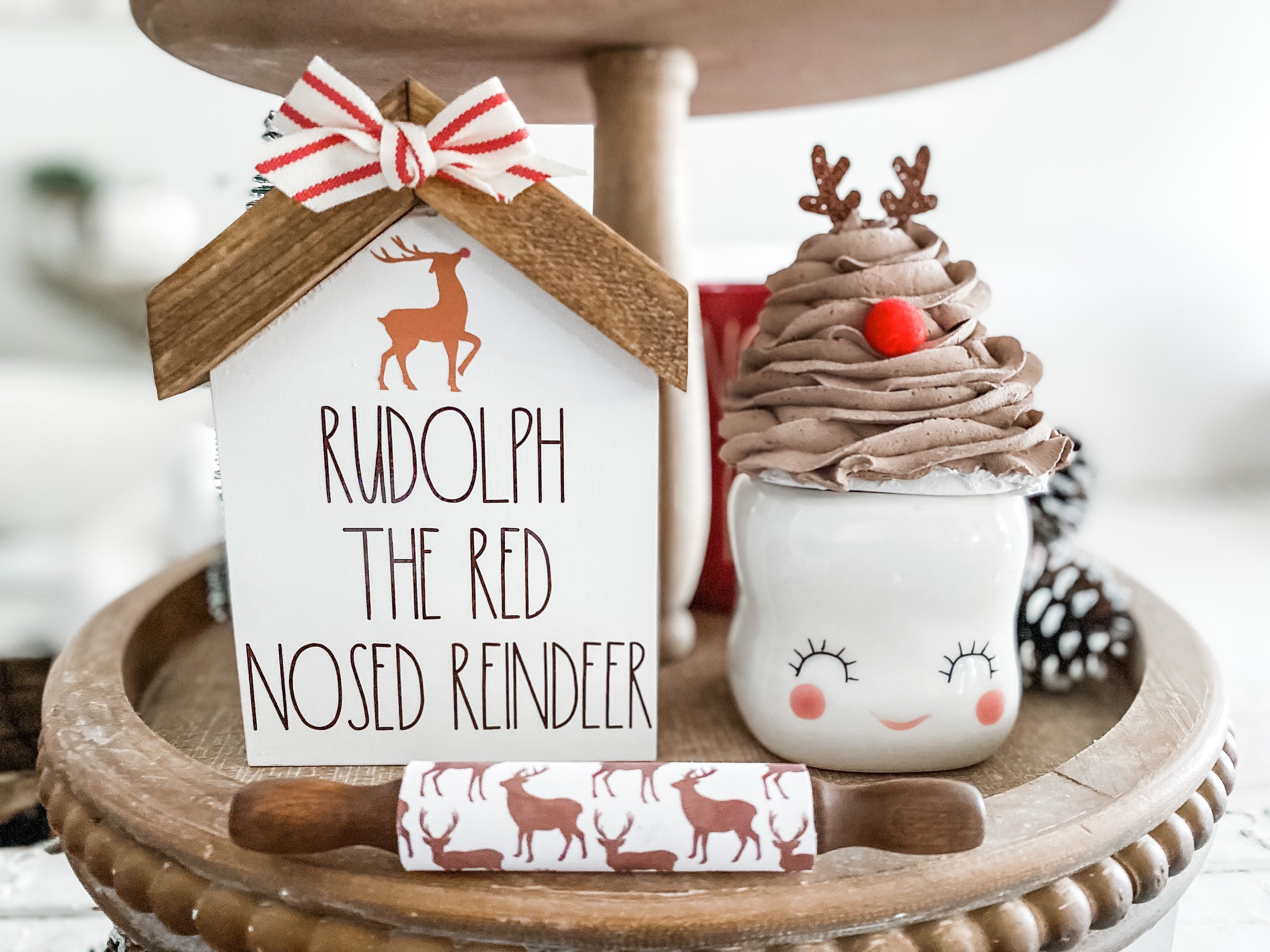 Reindeer Tiered Tray Decor Bundle Christmas Bundle Reindeer | Etsy