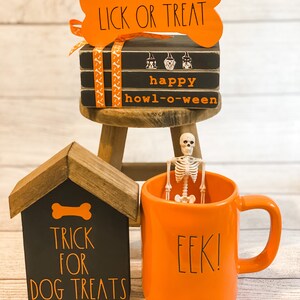 Dog Halloween Decor Bundle, Set of 4 or 5, for Tiered Tray, Dog ...