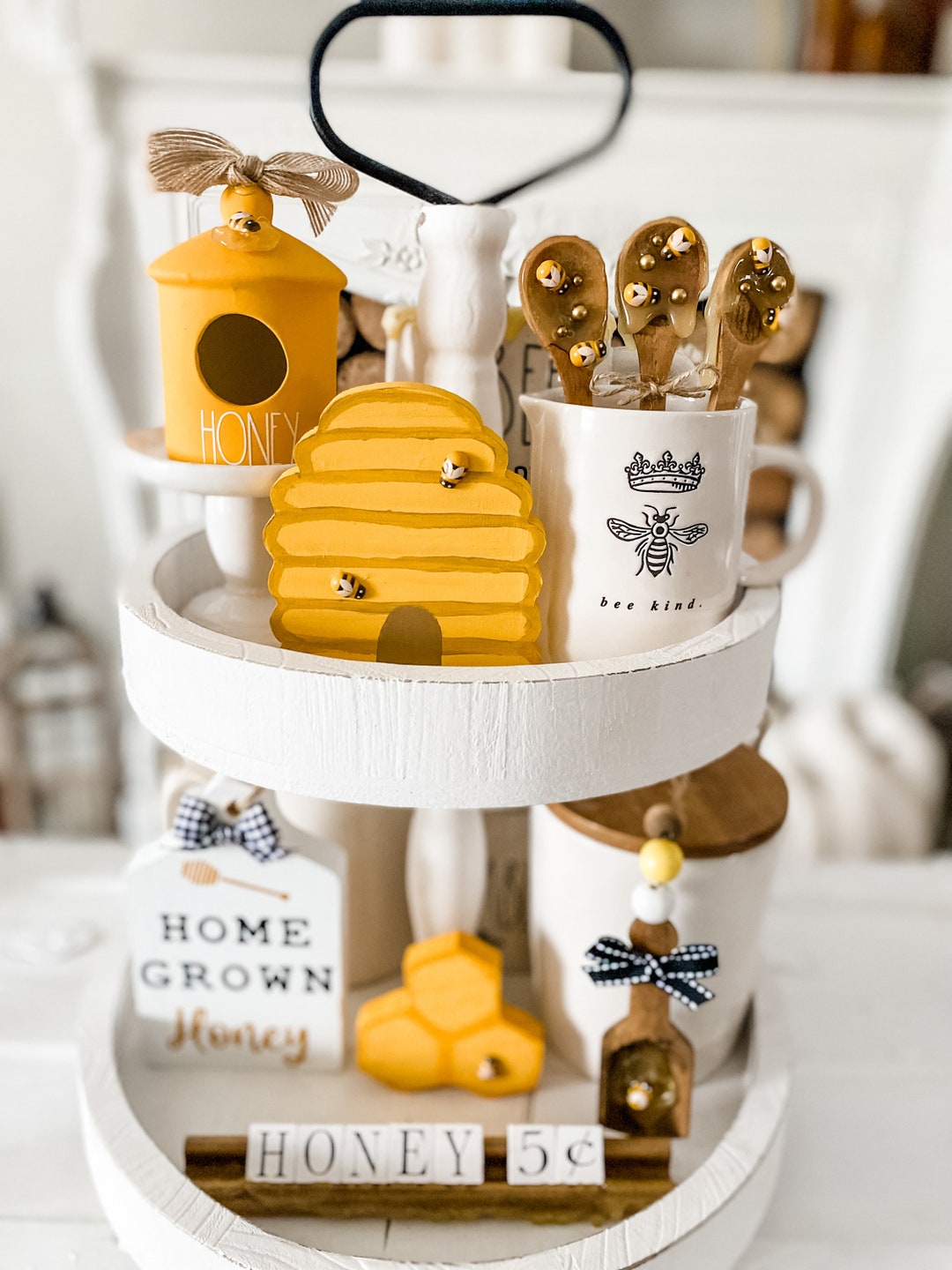 Honey Mini Bundle, Spring Decor Bundle, Bee Tiered Tray, Bee Tiered ...