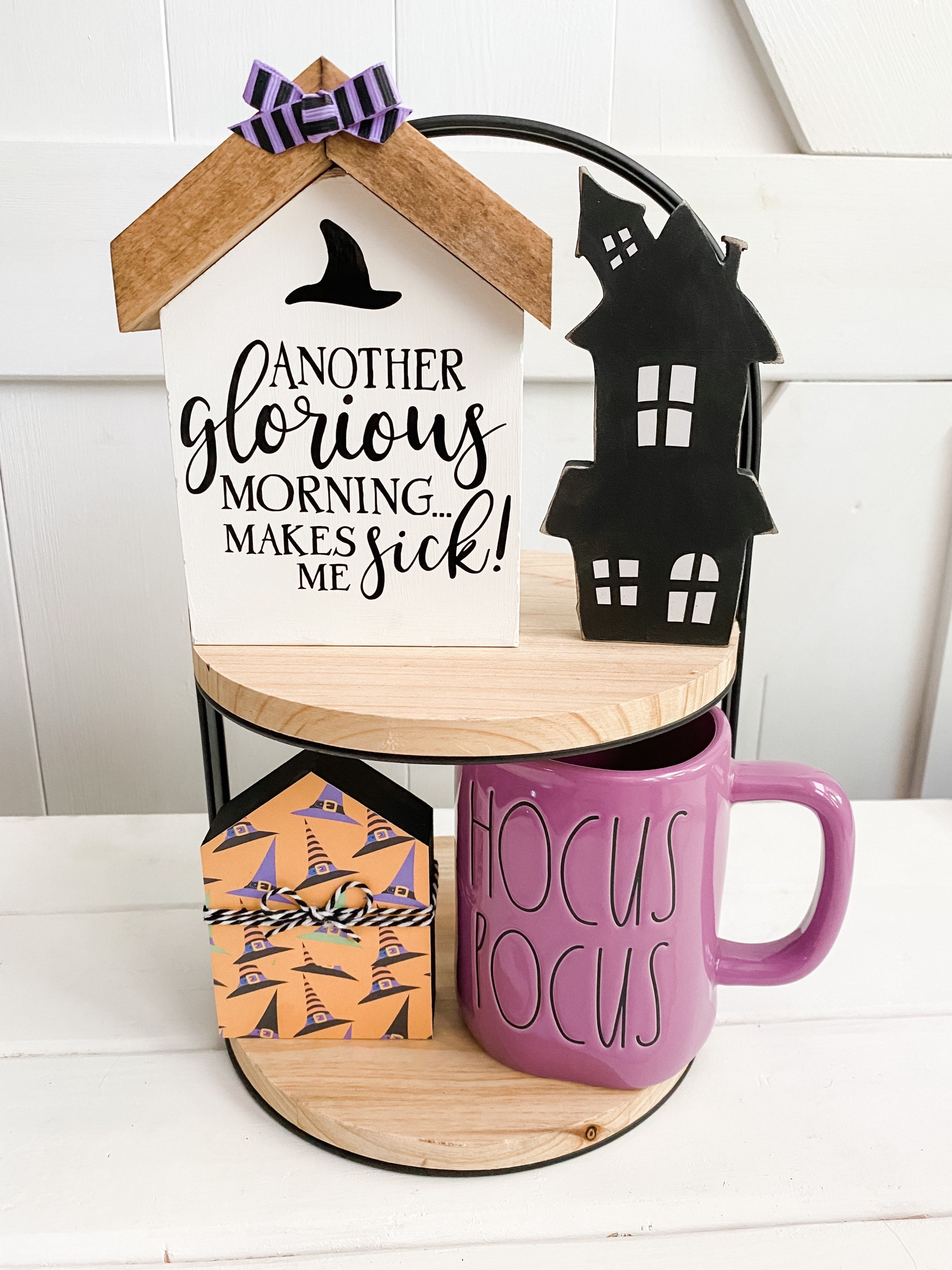 Hocus Pocus Wood Houses Set of 2 Mini Wood Houses Witch - Etsy