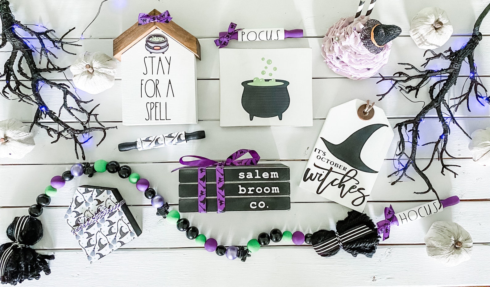 Witch Tiered Tray Decor Bundle Witch Bundle Witch Wood - Etsy