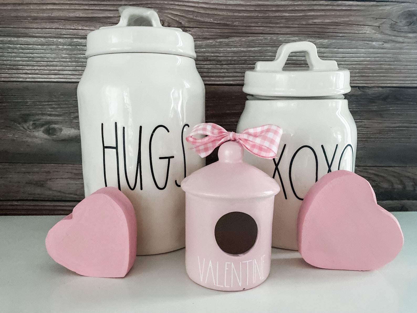 Pink Valentines Decor Bundle Set of 4 Valentines Tiered - Etsy